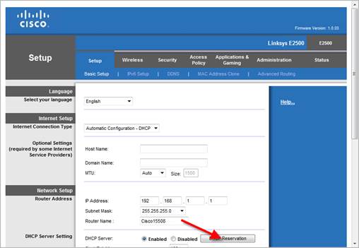 Linksys® E2500 Wireless-N Router Configuration Guide